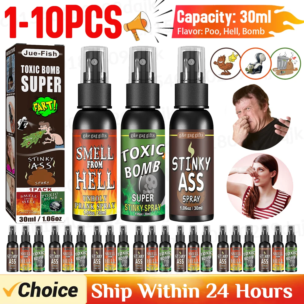 1-10pcs-30ML-Liquid-Fart-Spray-Can-Stink-Bomb-Ass-Smelly-Stinky-Gas ...