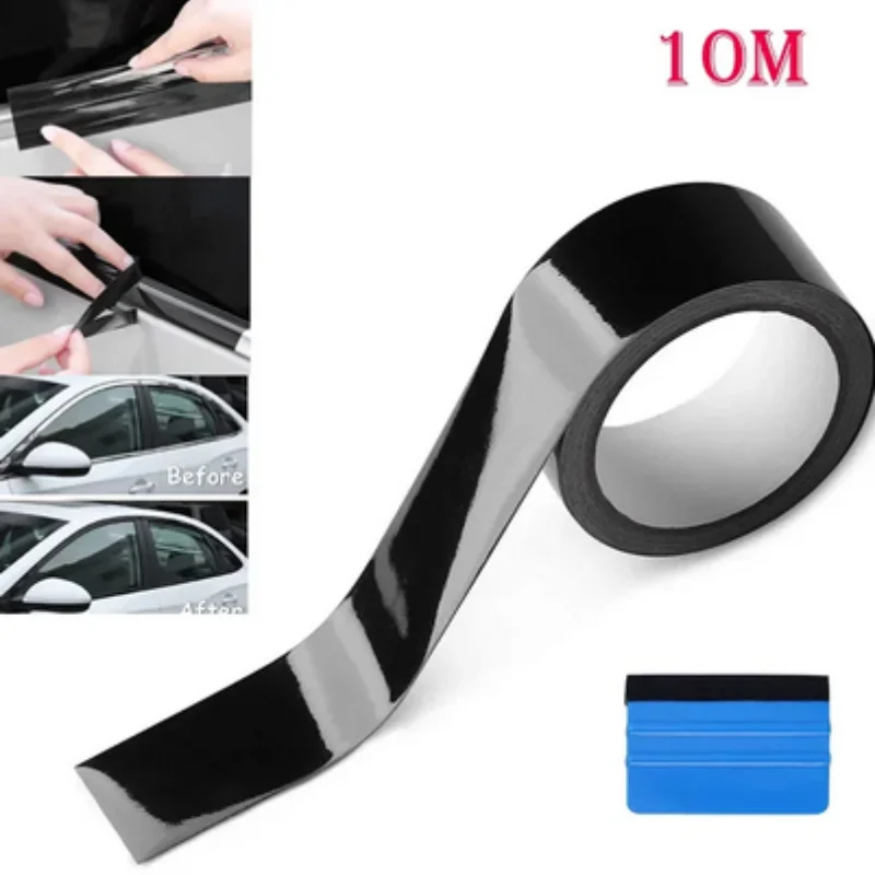 Car-Vinyl-Wrap-Strip-Tape-Gloss-Black-Wrap-Foil-Kit-Anti-Scratch-Window ...