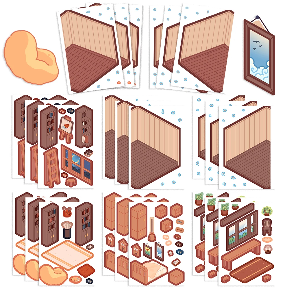 8-16-32pcs-DIY-Pixie-Hovel-Puzzle-Stickers-Make-a-Face-Cute-Cartoon ...