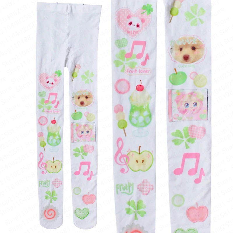 Y2K socks cute niche cartoon print women's jumpsuit Japanese sweetheart ...