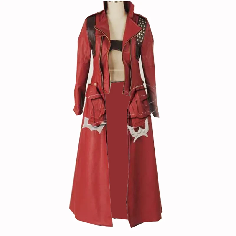 DMC 3 Dante Cosplay Leather Costume Halloween cosplay Costume noly coat ...