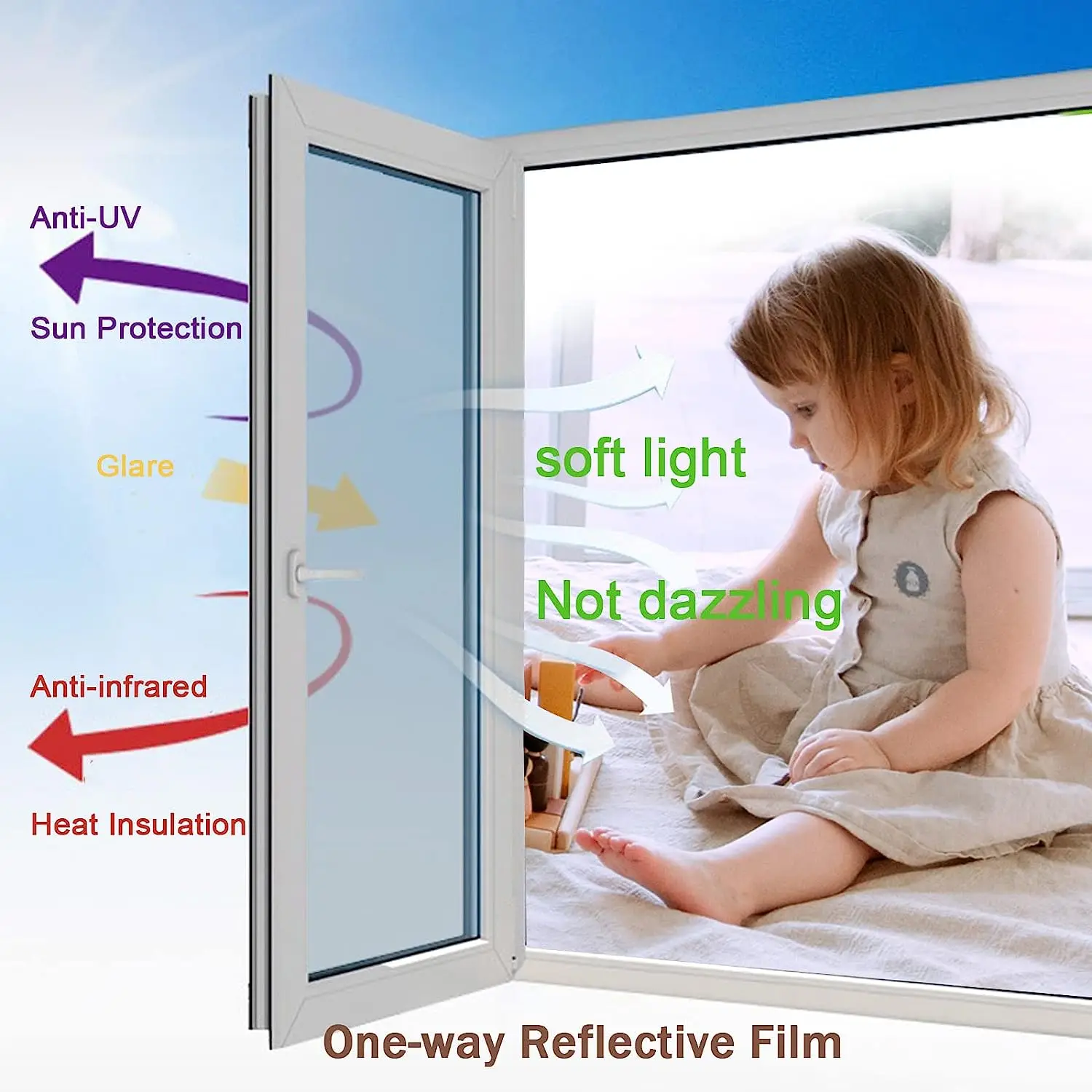 Reflective Safety Glass Windows