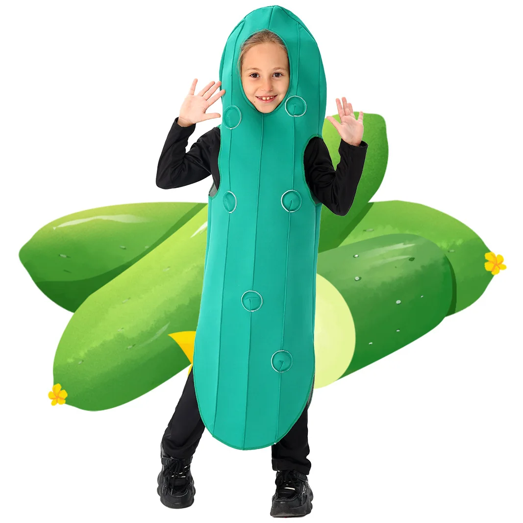 Halloween Cosplay Costume Delicious Food Funny Kids Pickled Cucumber ...