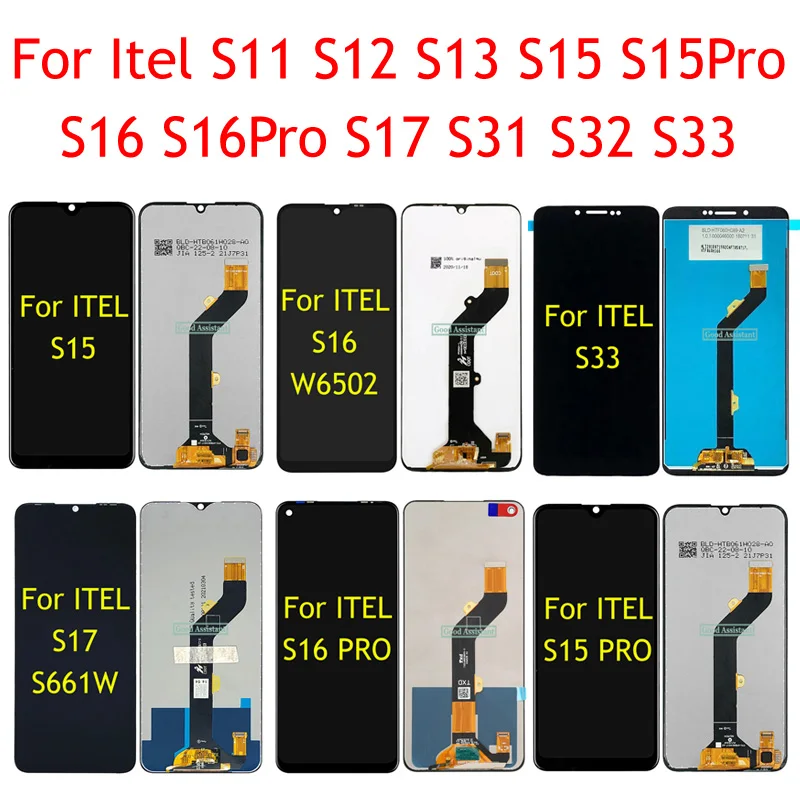Black New For Itel S11 S12 S13 S15 S15 Pro S16 S16 Pro S17 S31 S32 S33 Lcd Display Touch Screen ...