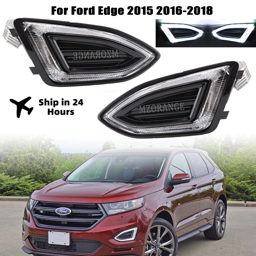 Luz-de-nevoeiro-LED-para-Ford-Edge-2015-2016-2018-Montagem-DRL ...