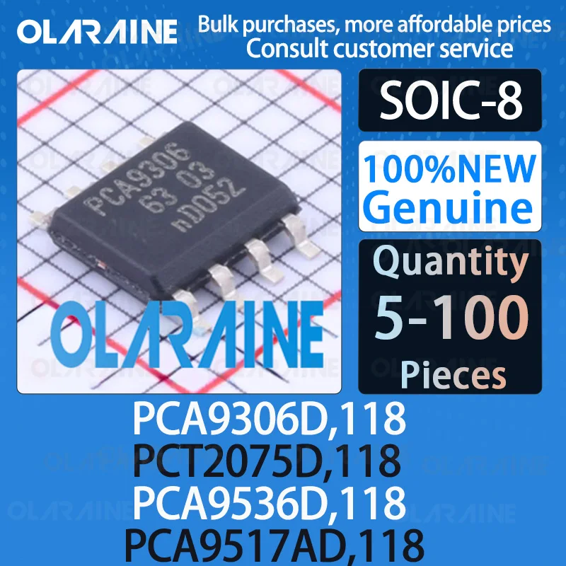 5-10-100Pcs-Original-PCA9306D-118-PCT2075D-118-PCA9517AD-118-PCA9536D ...