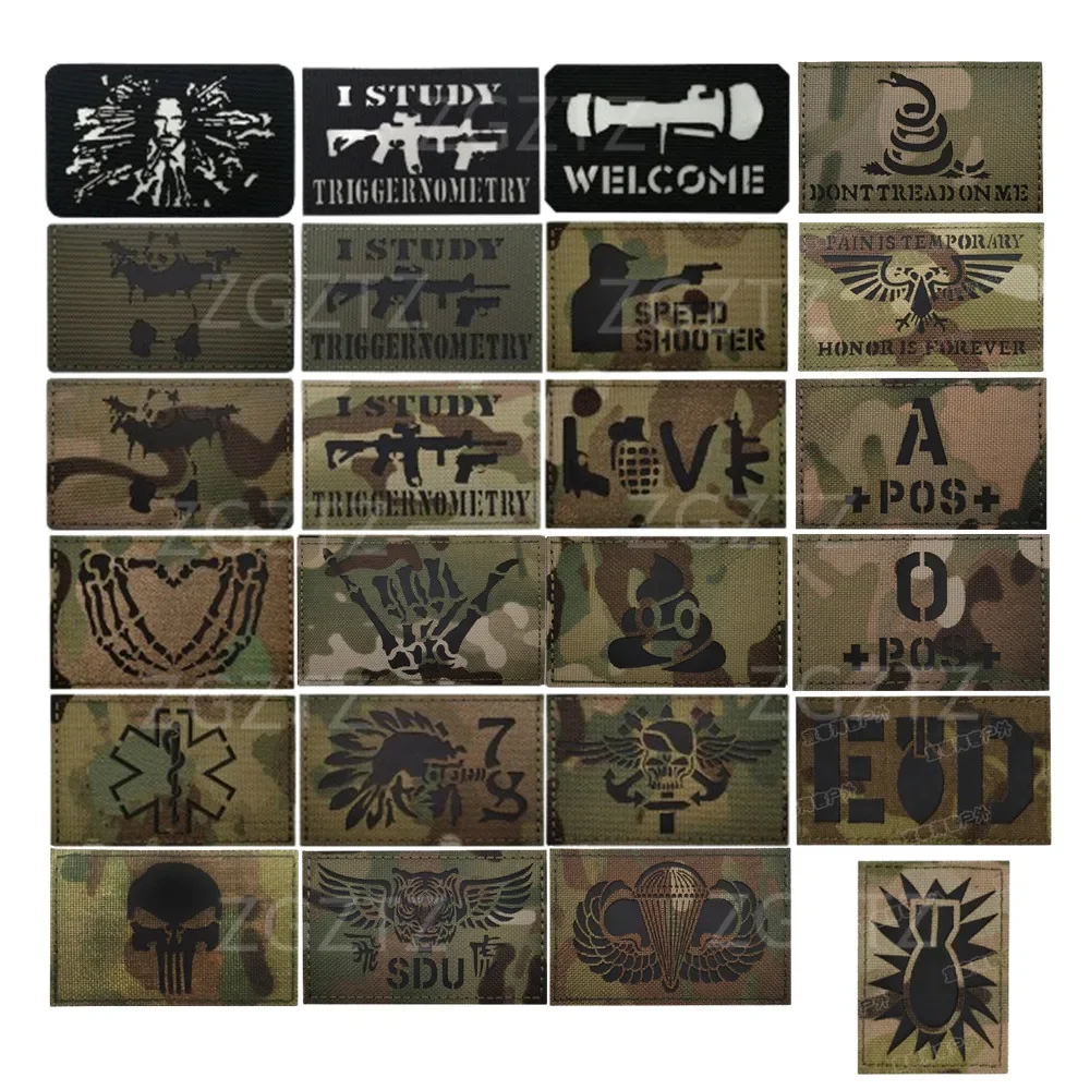 Laser-Cutting-Infrared-Reflective-Military-Badge-Luminous-Tactical ...