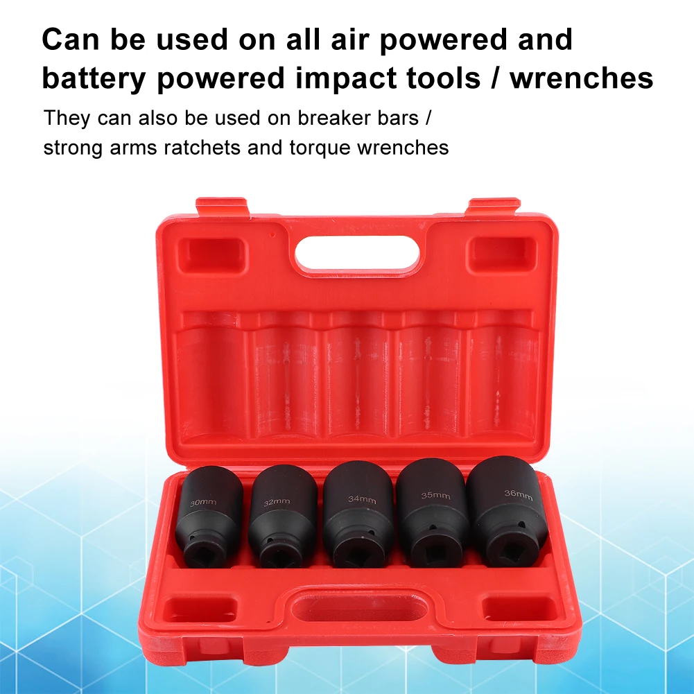 12-Point-Socket-Set-Deep-Impact-Sockets-12-Point-Axle-Hub-Nut-Socket ...