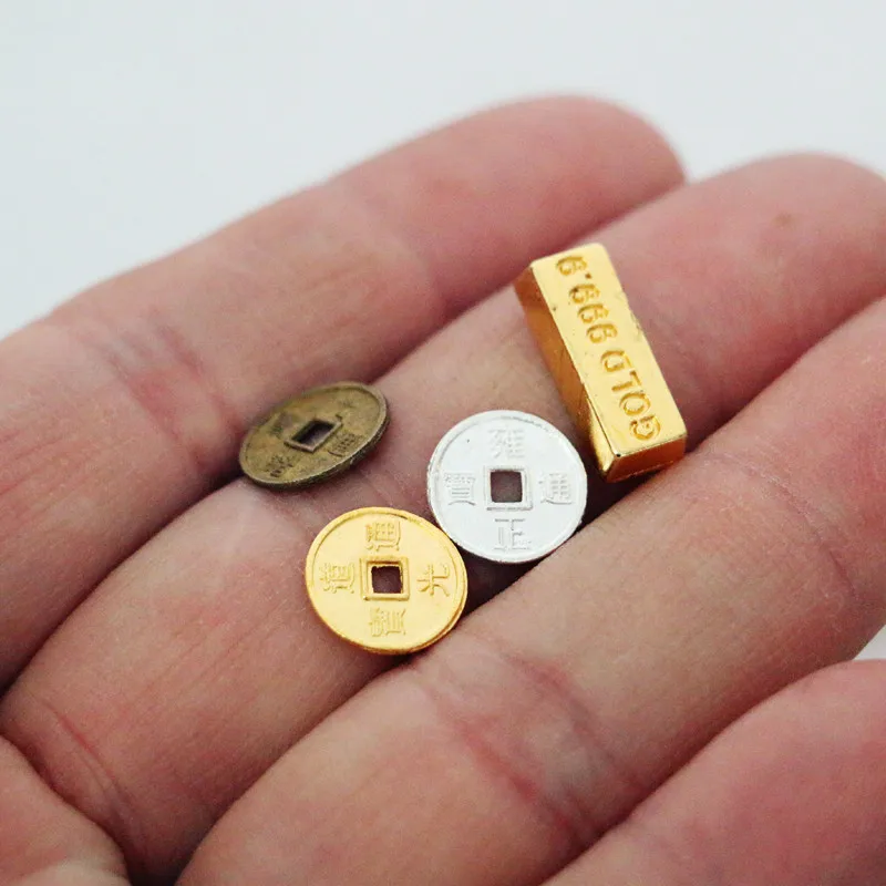 Mini-Gold-Ingots-Gold-Bar-Coins-Dollhouse-Silver-Ingot-Money-Model ...