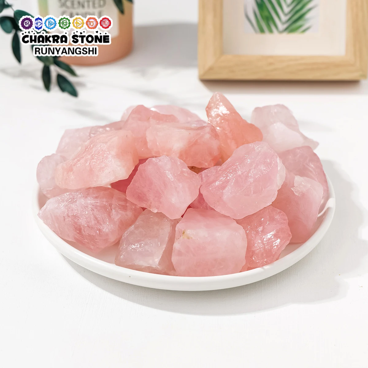 50g/bag Natural Crystal Rose Quartz Aroma Stone Diffuser Minerals ...