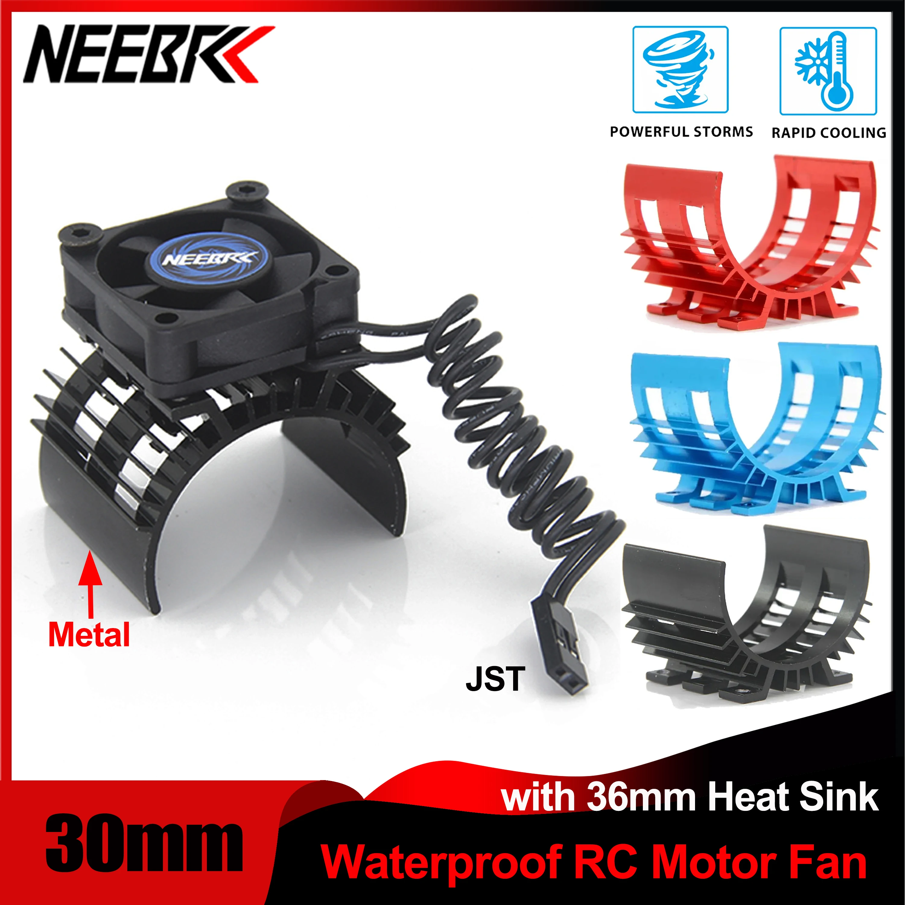 NEEBRC 30mm RC Motor Cooling Fan Dual Ball Bearings 5V-12V 25000RPM ...