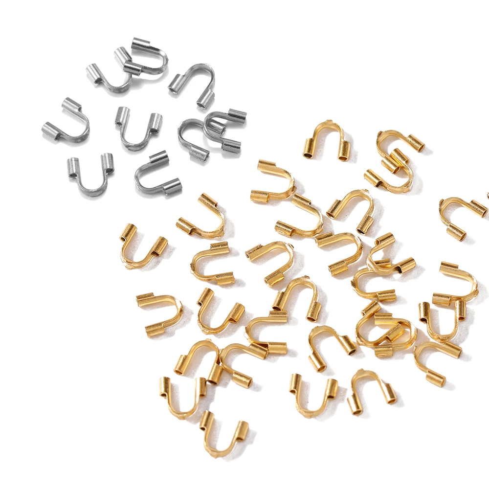 10-30pcs-Gold-Color-Stainless-Steel-U-Shape-Wire-Protectors-Wire-Guard ...