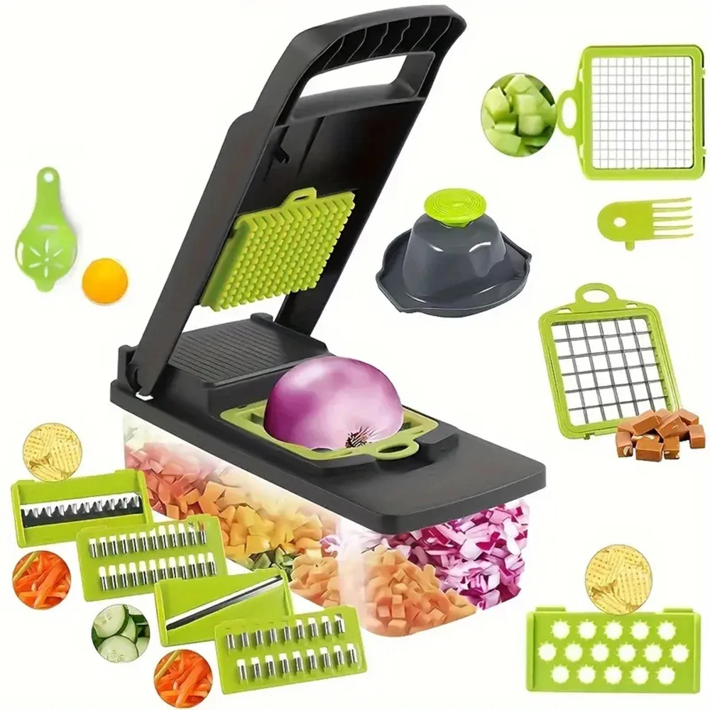 Multifunctional-Vegetable-Chopper-with-8-Blades-and-Storage-Container ...