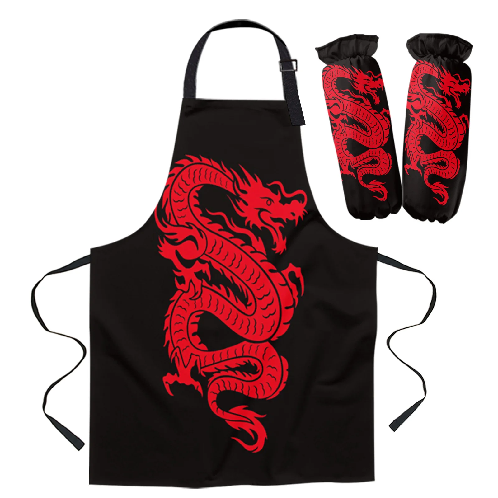 Red-Dragon-Dragon-Claw-Art-Apron-Kitchen-Household-Cleaning-Barber ...