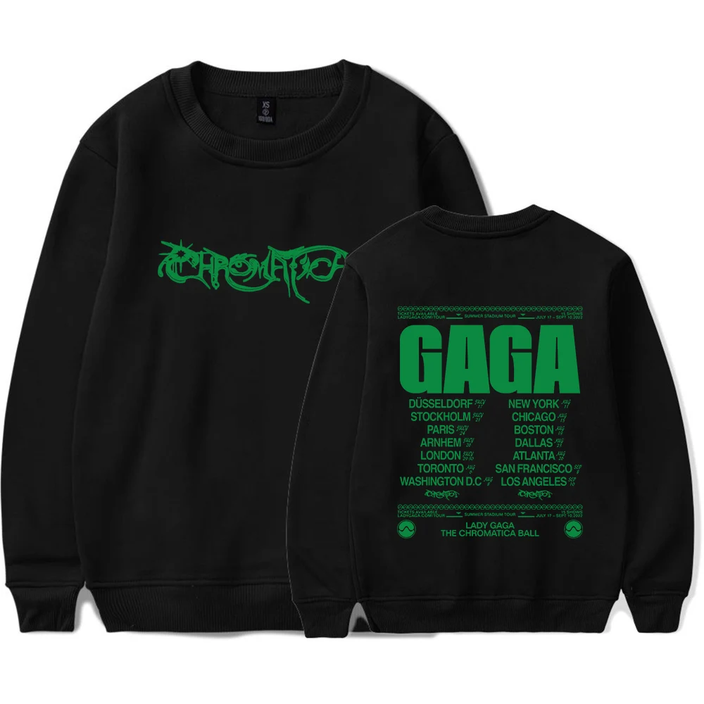 Lange Mouwen Sweatshirt Lady Gaga 2022 De Chromatica Ball Tour Crweneck ...