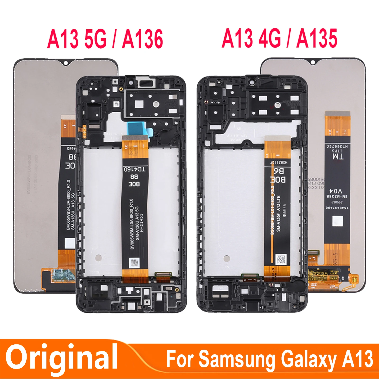 Original For Samsung Galaxy A13 4G 5G LCD SM A136U A136U1 A135M SM ...