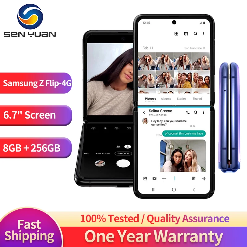 Samsung-Teléfono Móvil Inteligente Galaxy Z con tapa, celular con ...