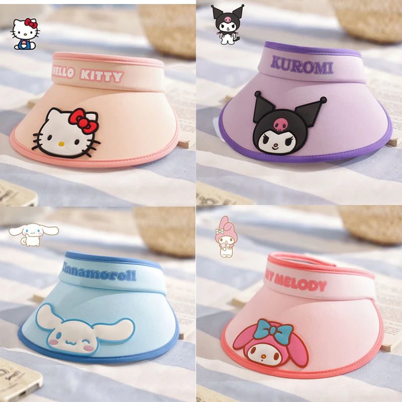 Cartoon-Sanrios-Anime-Hello-Kitty-Sun-Hat-Cute-Kuromi-Summer-Sunscreen ...
