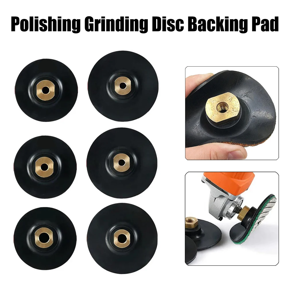 1pc-3Inch-4Inch-Rubber-Backing-Pad-M10-M14-Thread-Polishing-Grinding ...