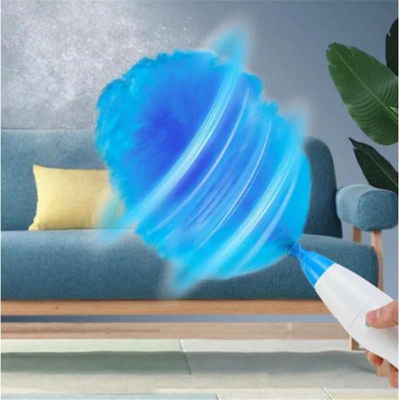 Electric-Spin-Duster-360-Adjustable-Feather-Duster-Brush-Dust-Cleaner ...