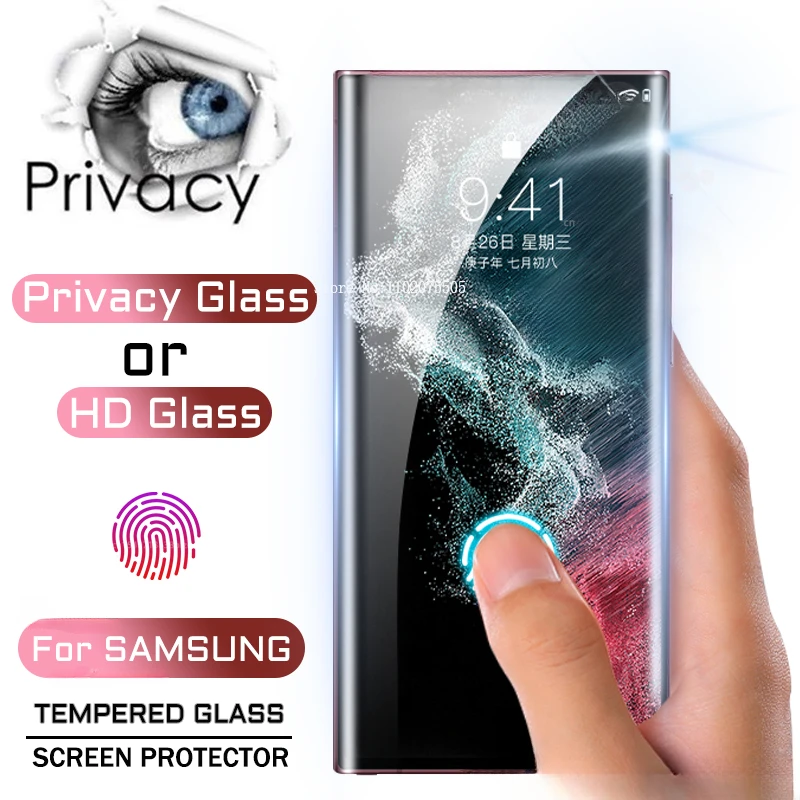 Privacy-or-HD-Tempered-Glass-For-Samsung-Galaxy-S24-S23-S22-Ultra-Anti ...