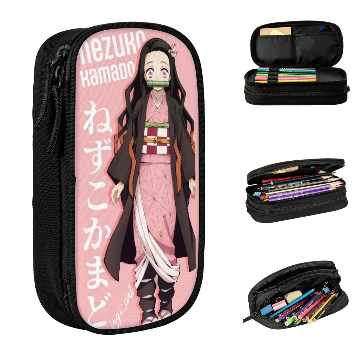 Lovely-Kamado-Nezuko-Demon-Slayer-Pencil-Cases-Anime-Pencilcases-Pen ...