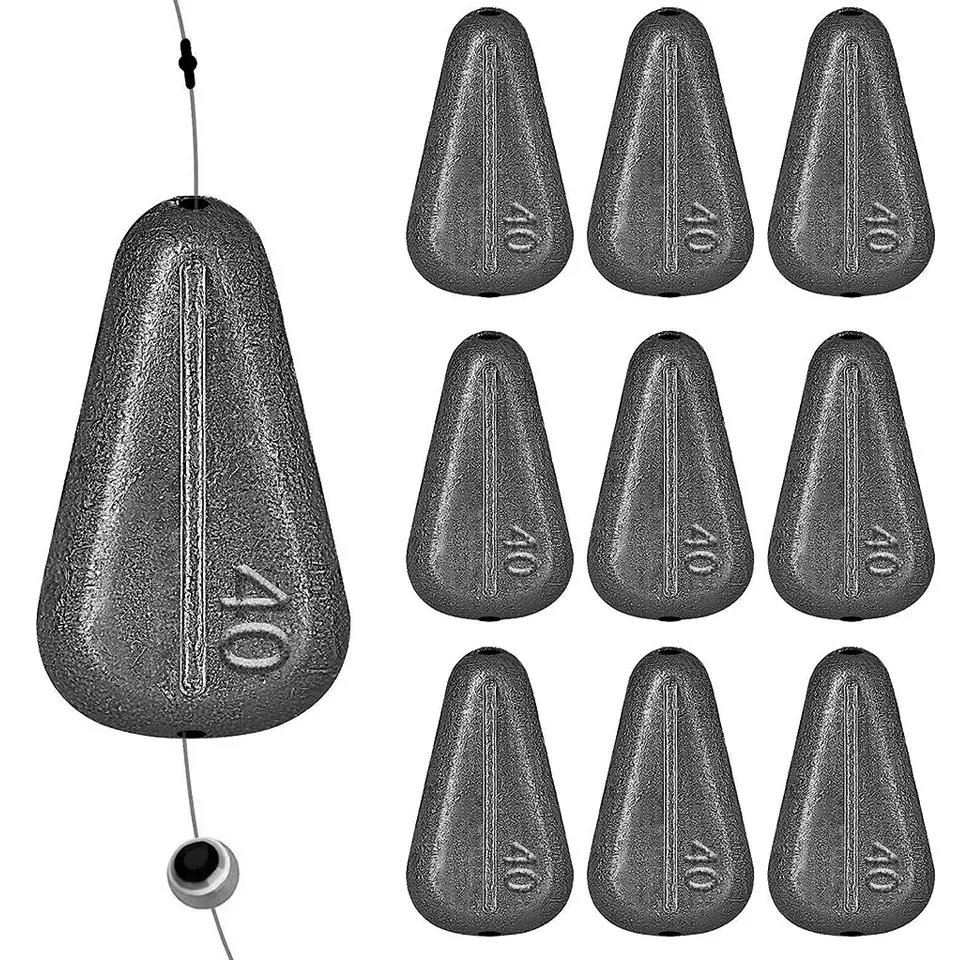 10g-100g-Flat-Heart-Shaped-Fish-Weight-Fishing-Sinker-Sinkers-Fishing ...