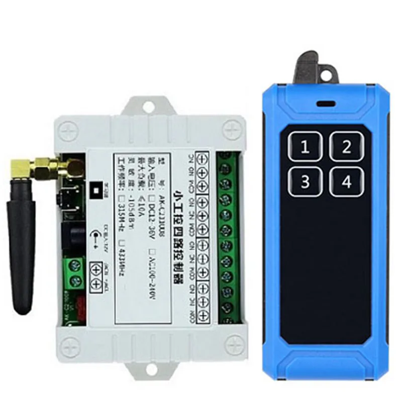 1000m DC12V 24V 4CH Control remoto inalámbrico interruptor de luz LED ...