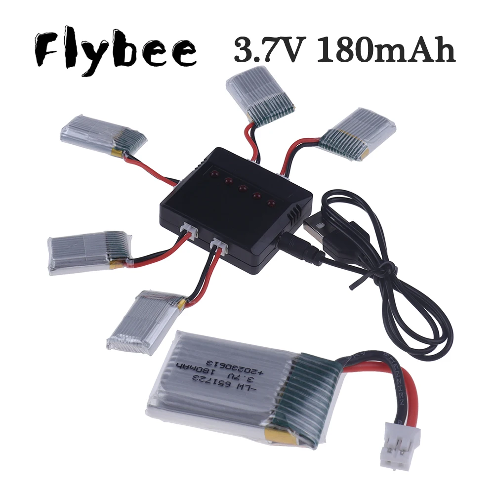 3.7V 1S 180mAh LiPO Battery PH2.0 plug fit for H36 E010 E010C E011 E013 ...