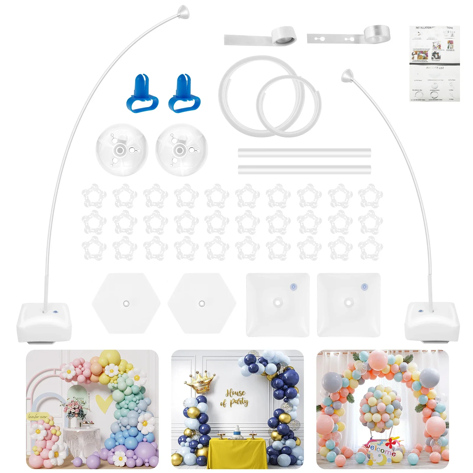 Balloon-Stand-Holder-Plastic-Balloon-Arch-Kit-Balloons-Support-For ...