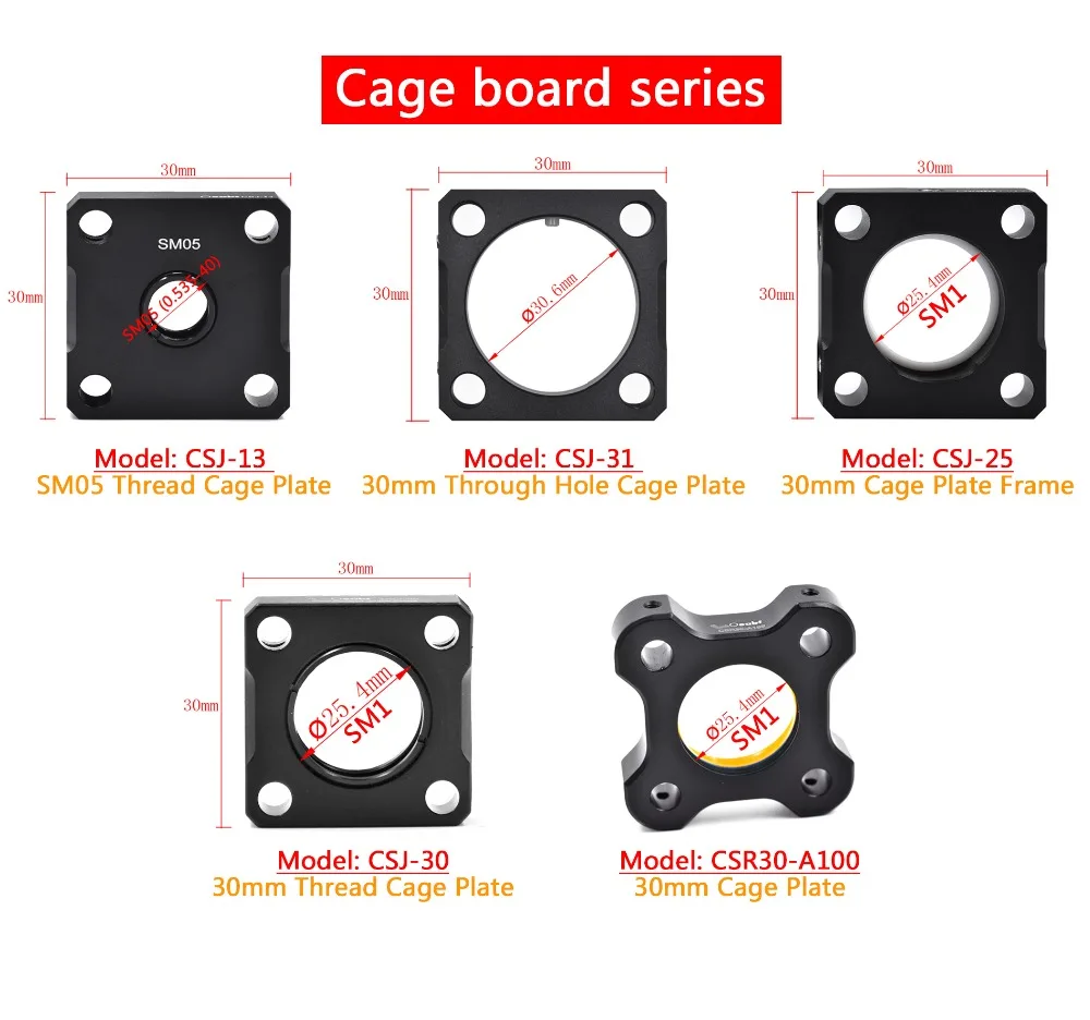 Laserland CSJ-25 Cage Plate Mounting Frame 30mm Cage System Standard ...