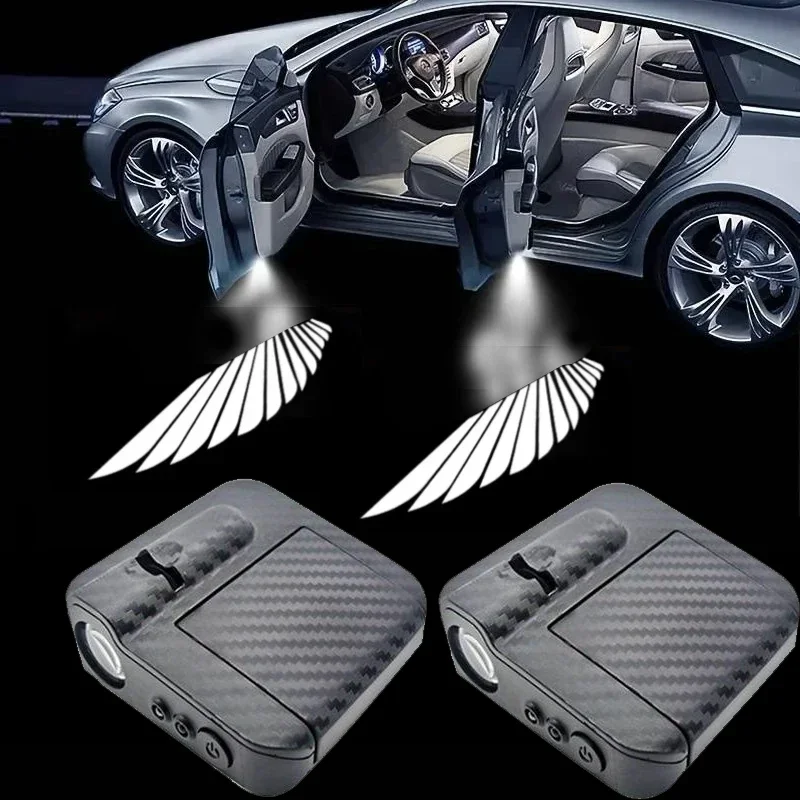2Pcs-Car-Angel-Wings-Wireless-Door-LED-HD-Welcome-Decorative-Light ...