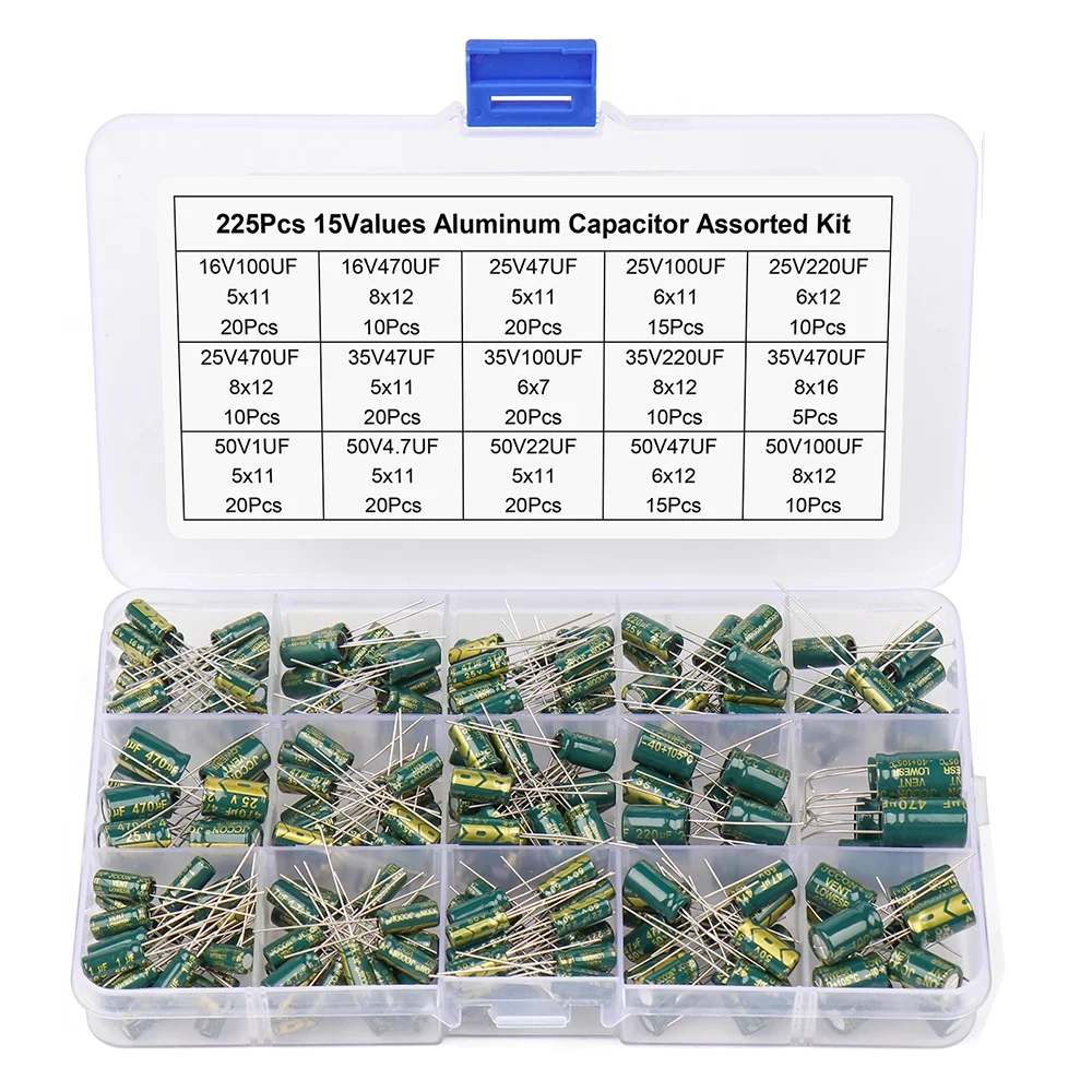 Kit-Capacitor-Eletrol-tico-de-Alum-nio-Conjunto-DIP-Kit-De ...