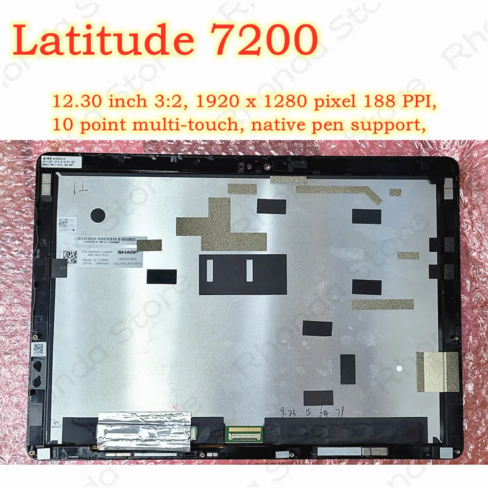 for Dell Latitude 7200 Original 12.3 inch Laptop LCD Touch Screen ...