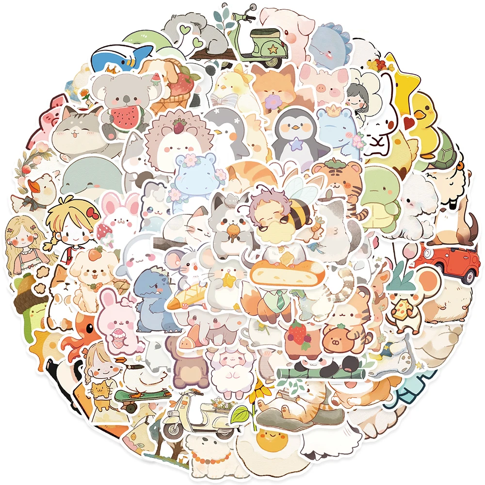 10-30-50-100PCS-Mixed-Cute-Animal-Cartoon-Stickers-Skateboard-Fridge ...
