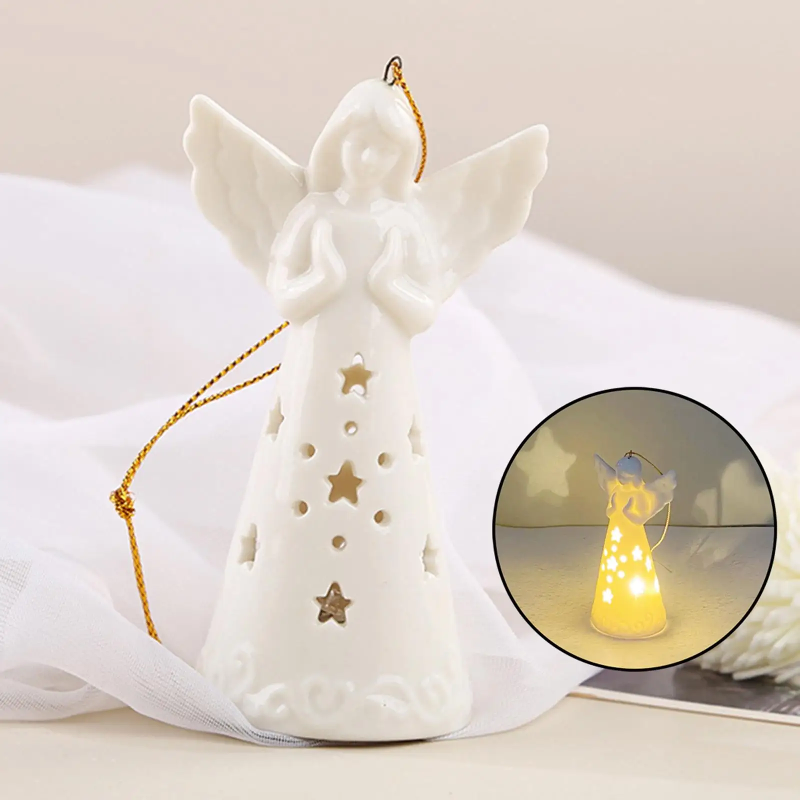 Angel Night Light Figurines | Led Lamps Figures Angel | Angel Led Desk ...
