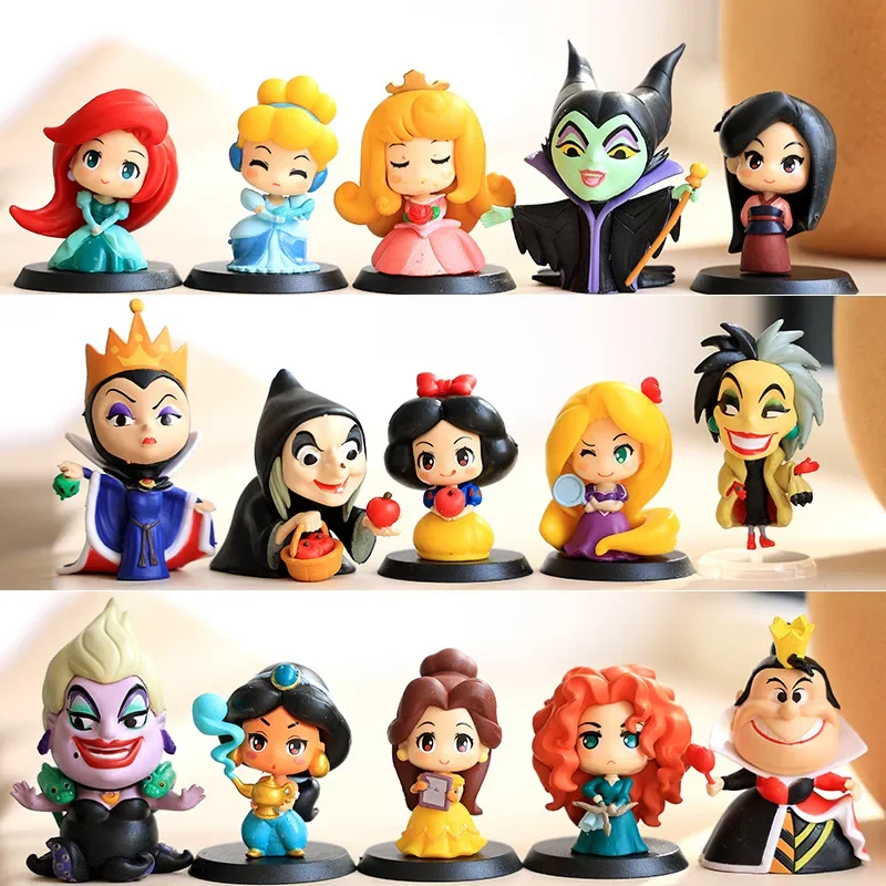 9Pcs-Disney-Princess-Villains-Maleficent-Cruella-De-Vil-Queen-Action ...