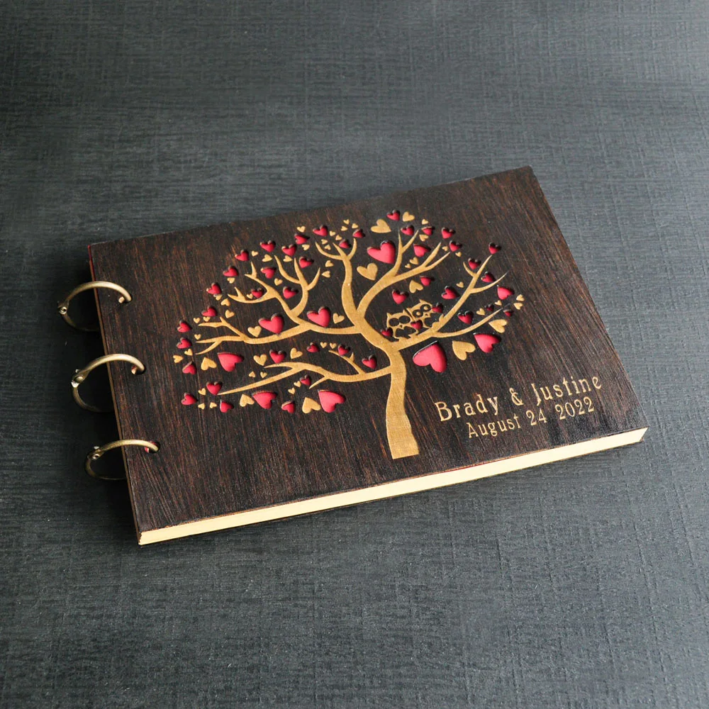 Personalized Wedding Book Engraved Wedding Guestbook Signature Book For ...