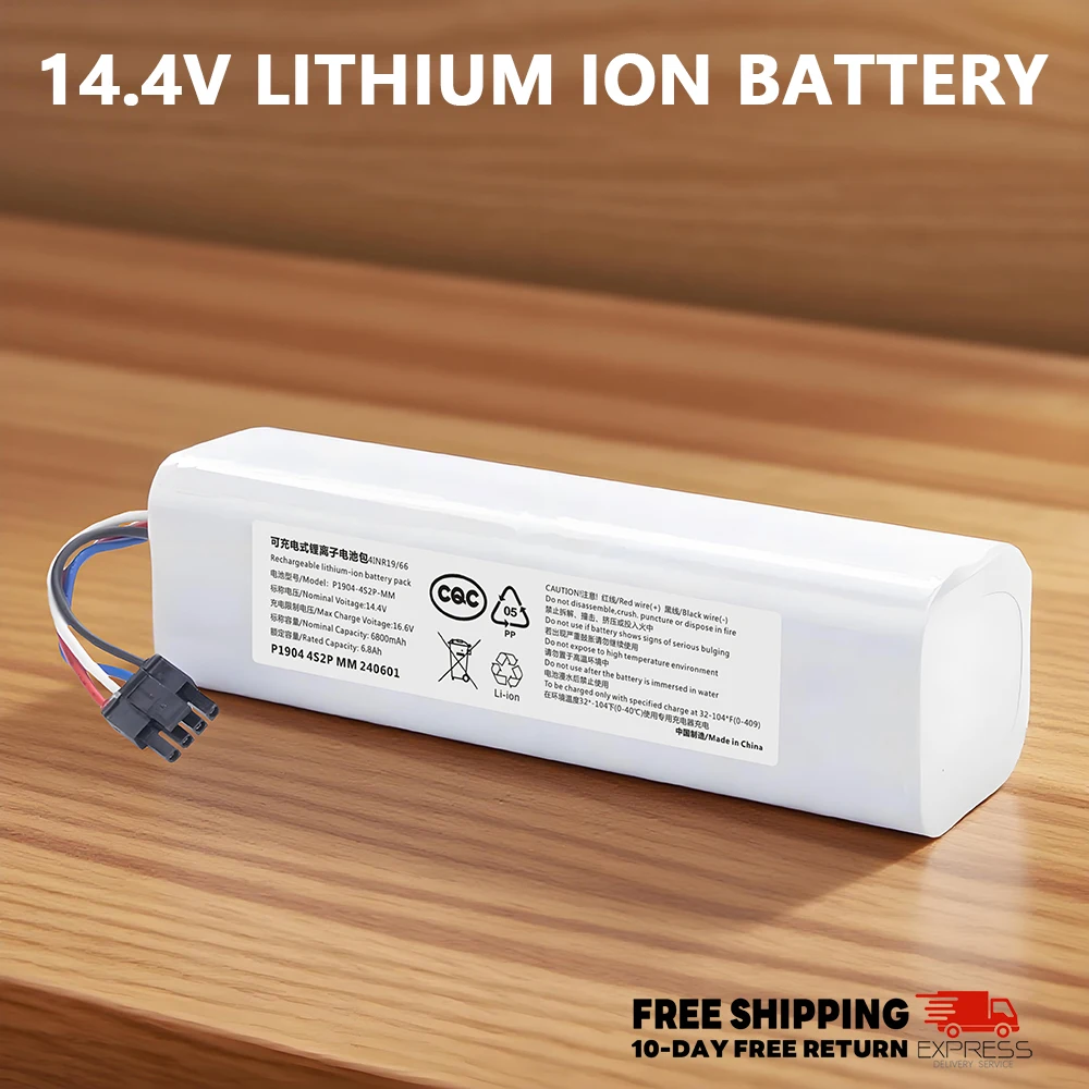 For Dreame Replacement Battery 6800mAh 14.4V for D10s L10s D9_Pro D10 ...