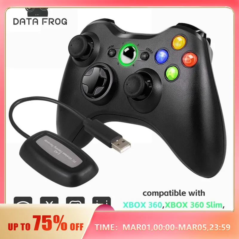 2-4G-Wireless-Gamepad-Gaming-Controller-For-Xbox-360-360-Slim-PC-Video ...