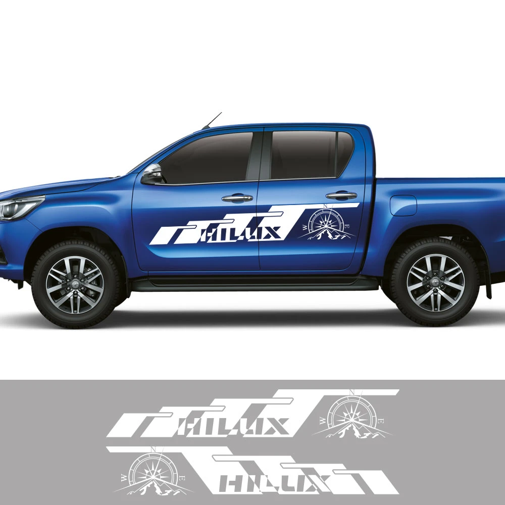 Pickup Door Side Stickers For Toyota Hilux Vigo Revo Rocco Truck ...