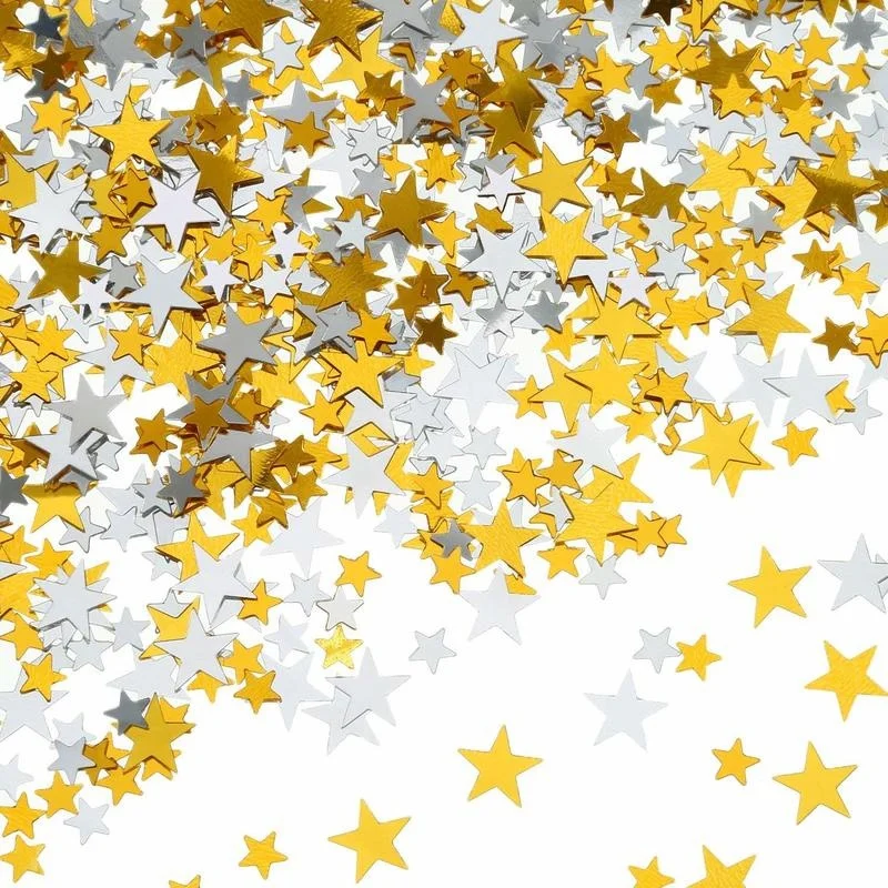 6mm 10mm Star Table Confetti Metallic Foil Sequin Scatter for DIY Crafs ...