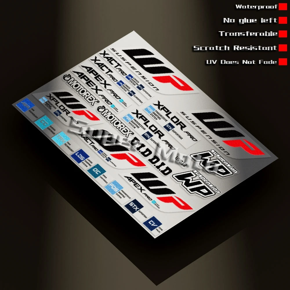 For-WP-KTM-Fork-Motorcycle-UV-Stickers-Motocross-Fairing-Stereoscopic ...