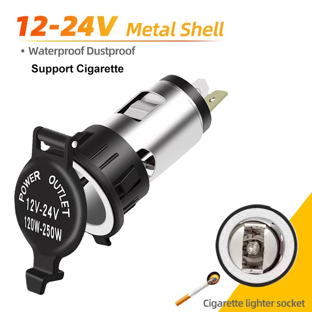 Adaptador de enchufe Universal para encendedor de coche, toma de corriente portátil de 12V-24V ...