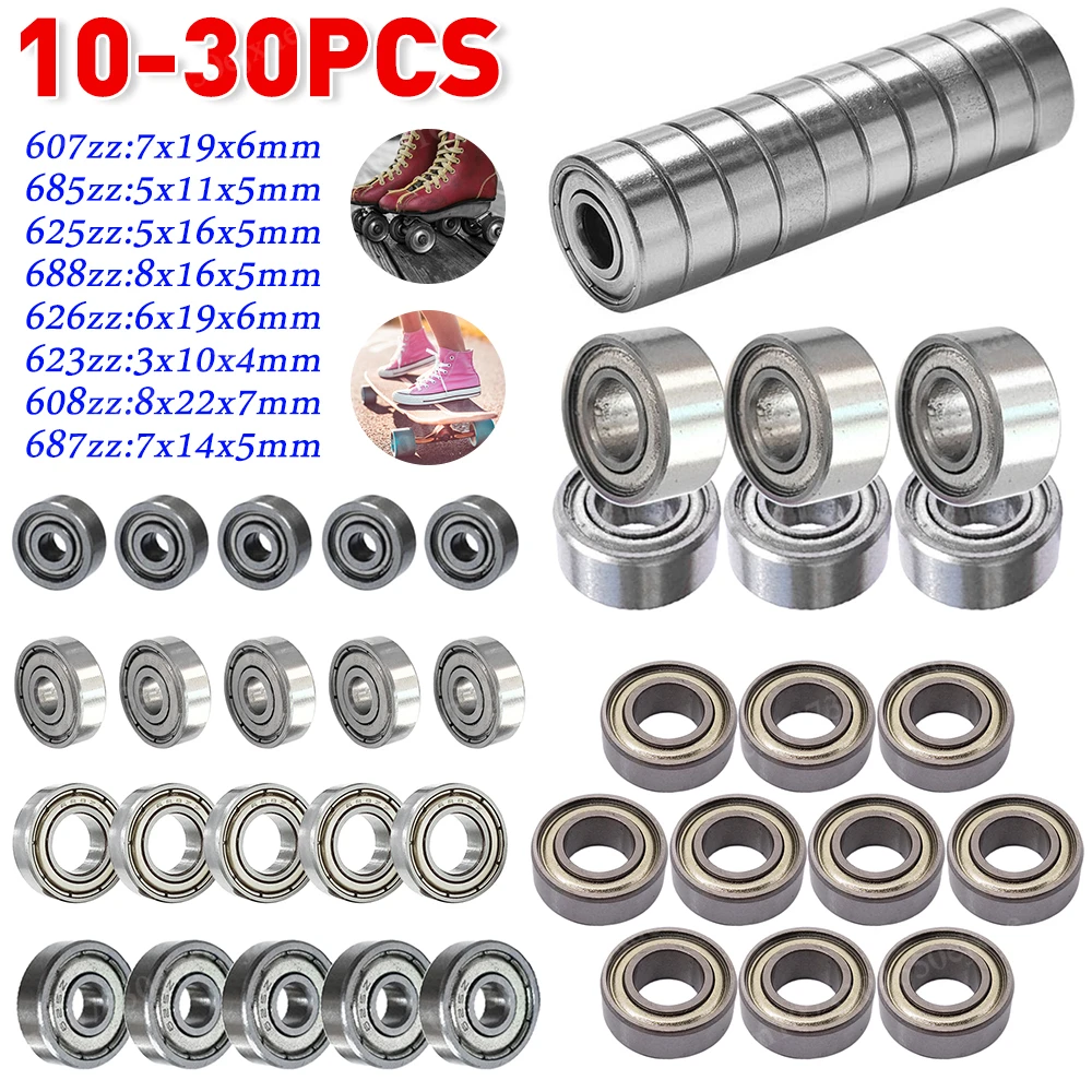10-30PCS-Miniature-Bearings-625ZZ-607zz-Miniature-Ball-Bearing-Deep ...