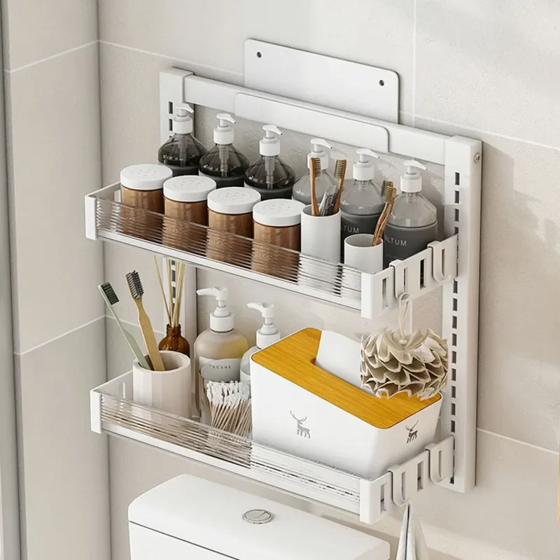Adjustable-Toilet-Above-The-Storage-Shelf-Without-Punching-The-Bathroom ...