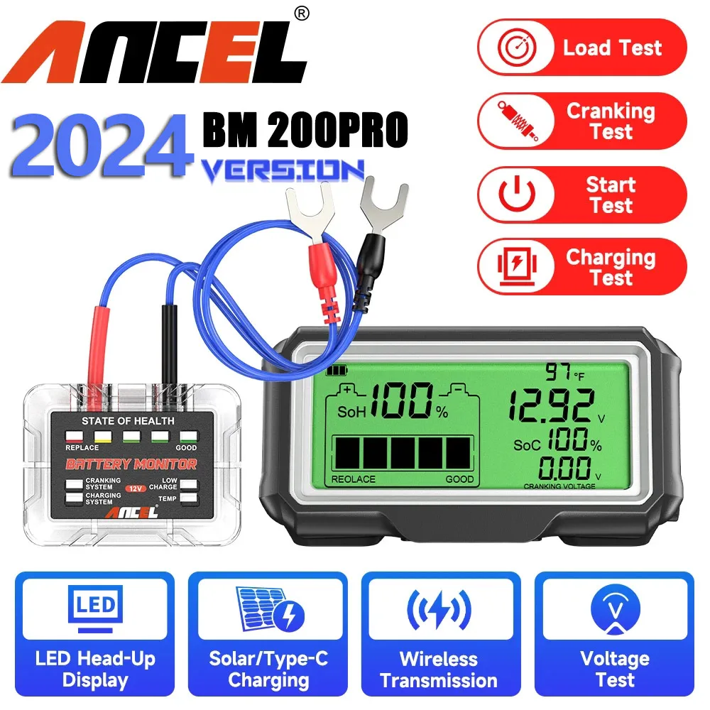ANCEL-BM200-PRO-12V-LED-Car-Battery-Tester-Monitor-Head-Up-Display ...
