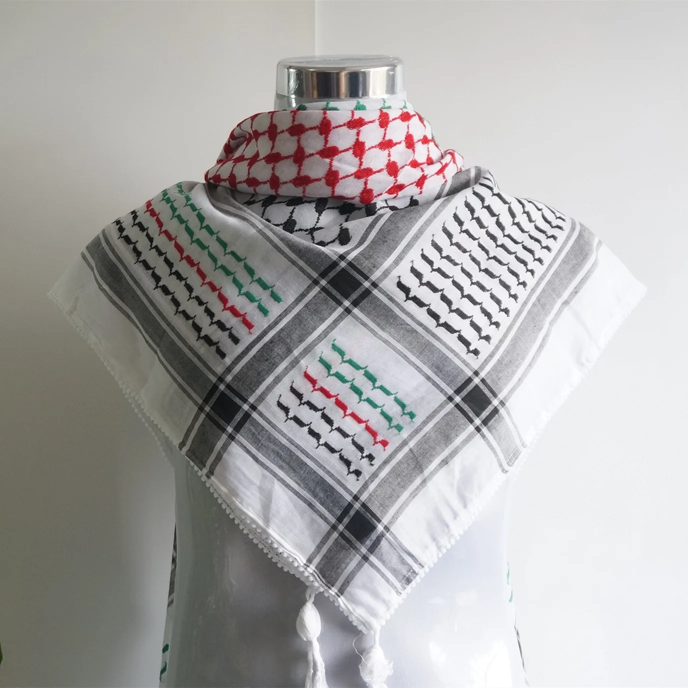 New-125cm-Colorful-Plaid-Muslim-Hijab-Tactical-Desert-Arab-Scarves-Men ...