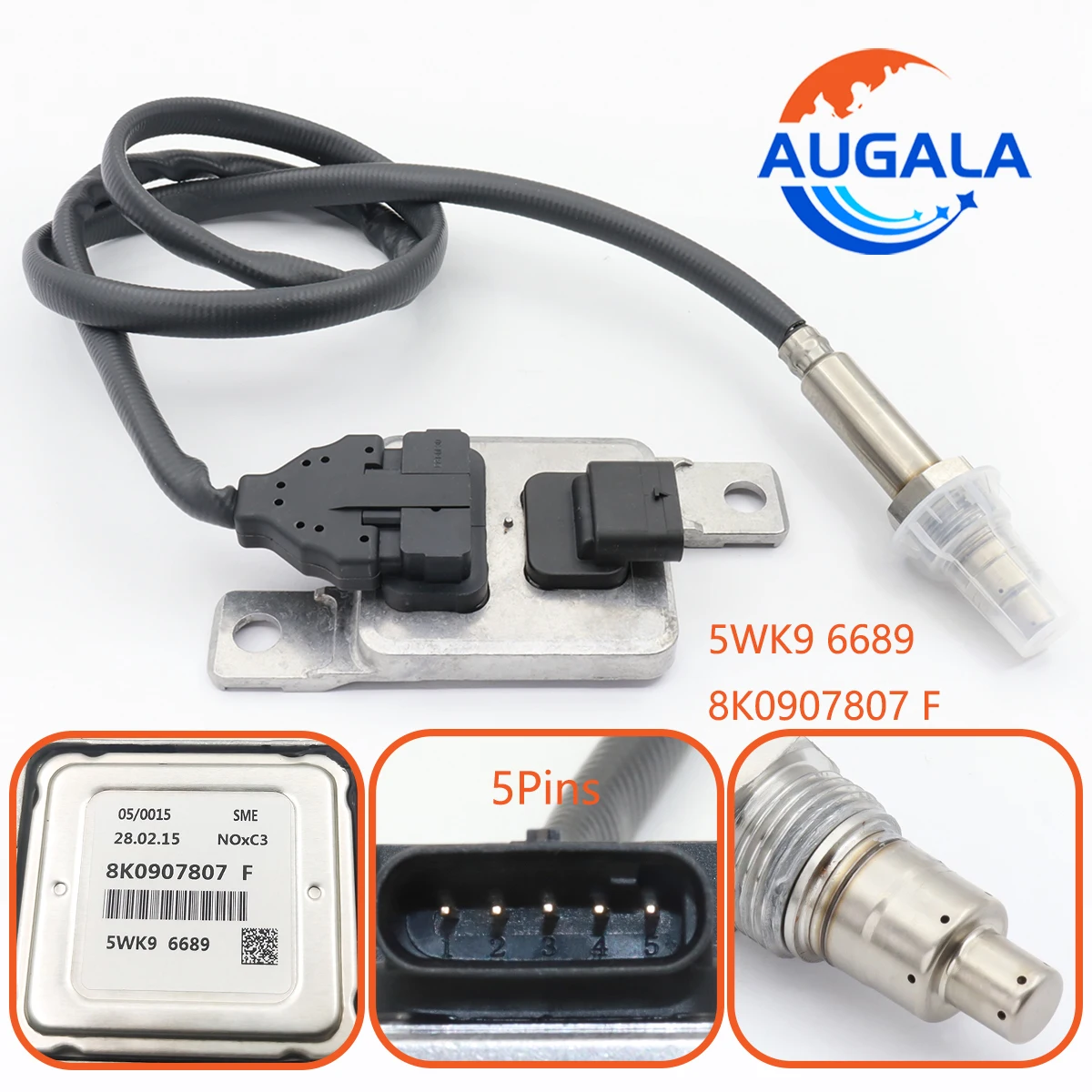 AUGALA-Nitrogen-Oxide-Sensor-Nox-Sensor-8K0907807F-8K0907807N-Fits-For ...