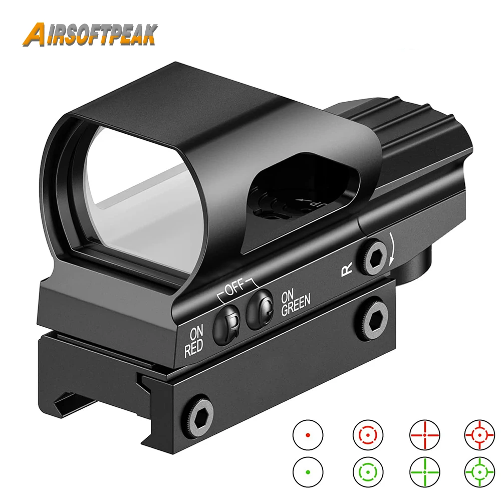Tactical-Red-Dot-Sight-Hunting-Rifle-Scope-4-Reticle-Red-Green ...